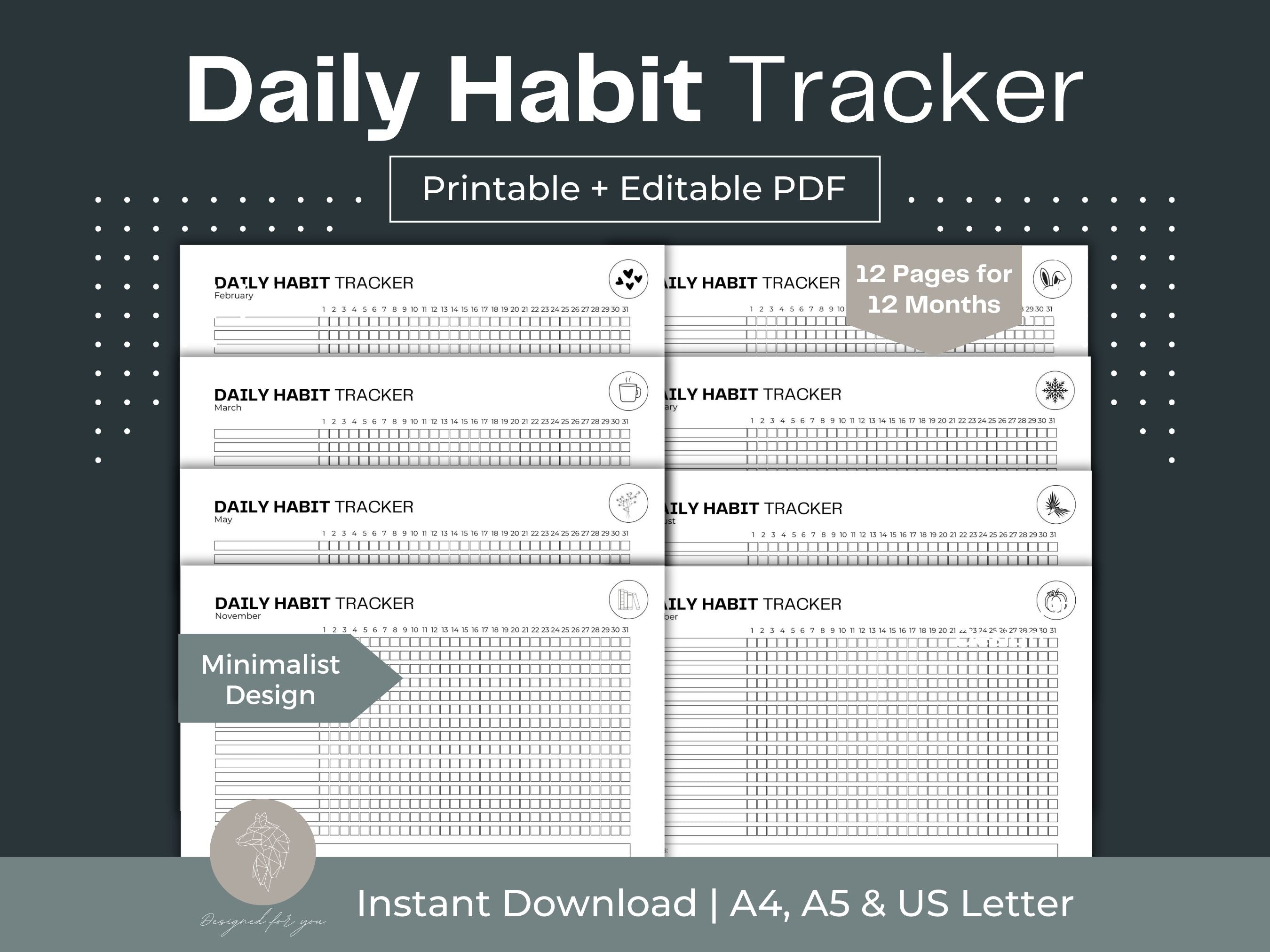 Daily Habit Tracker | To Do List | Routine Checklist – Nordic Planning Hub