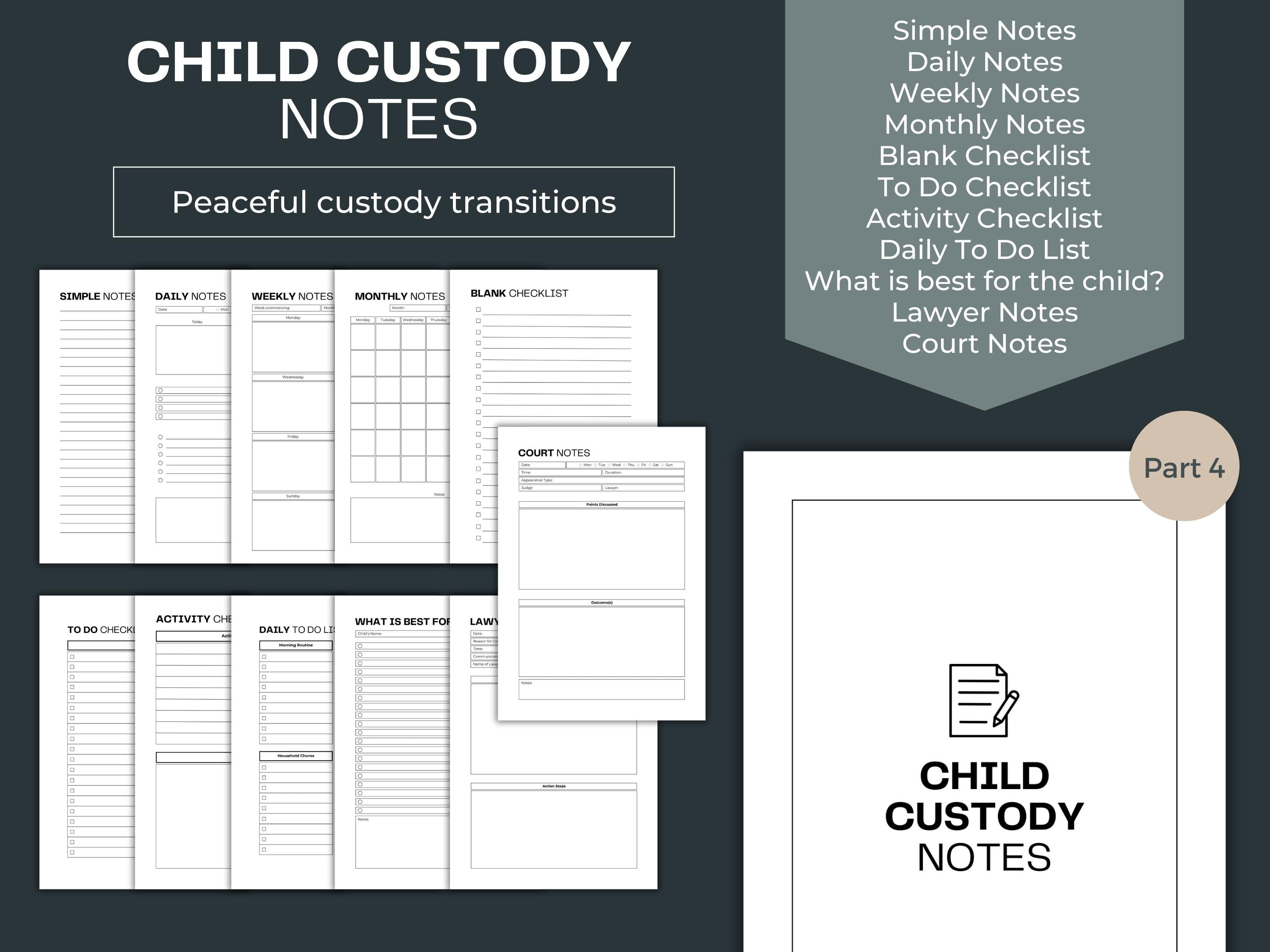 Child Custody Binder | Co-Parenting Planner – Nordic Planning Hub