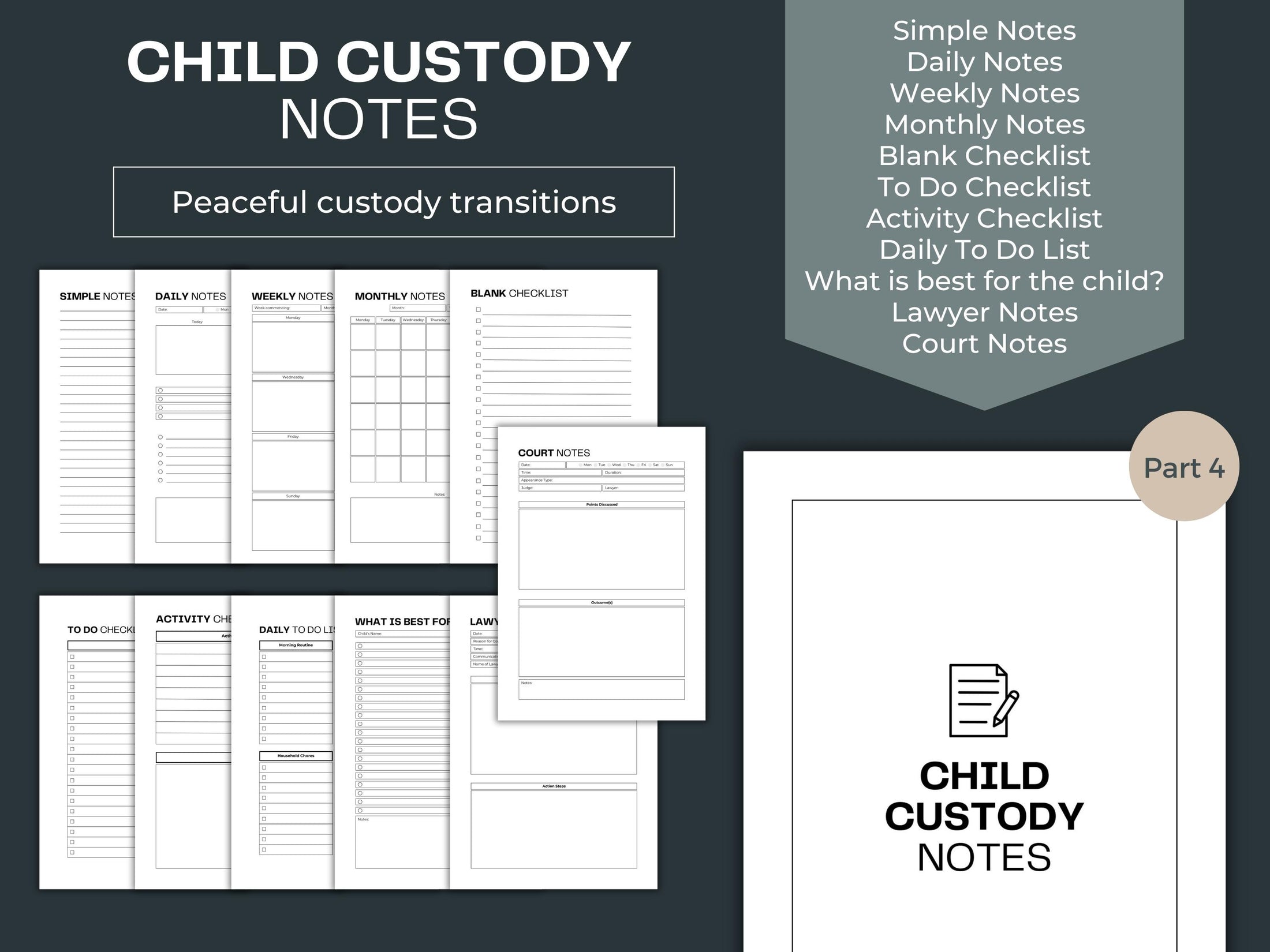 Child Custody Binder | Co-Parenting Planner – Nordic Planning Hub