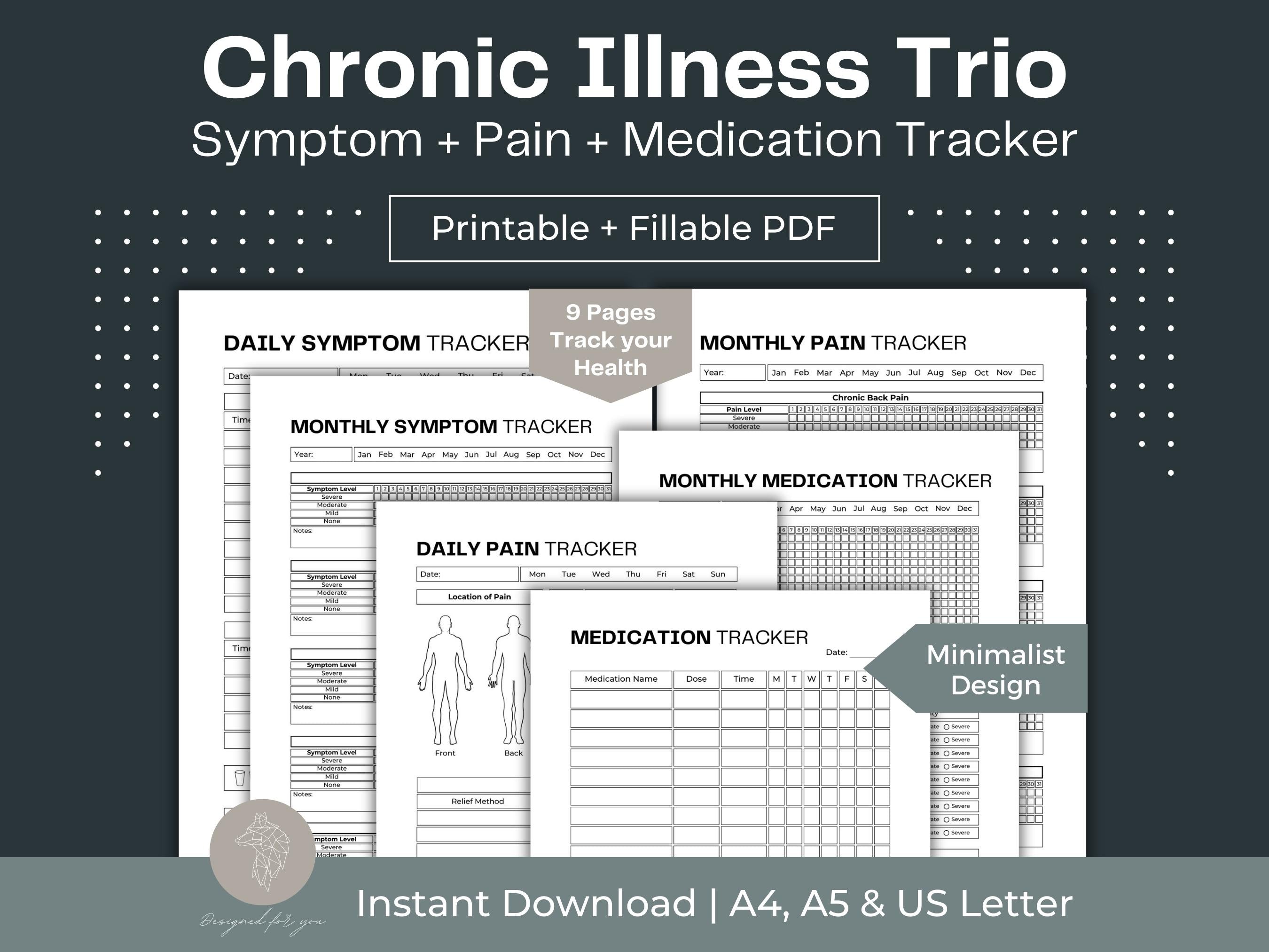 Chronic Illness Tracker | Symptom + Pain + Medication Tracker – Nordic ...