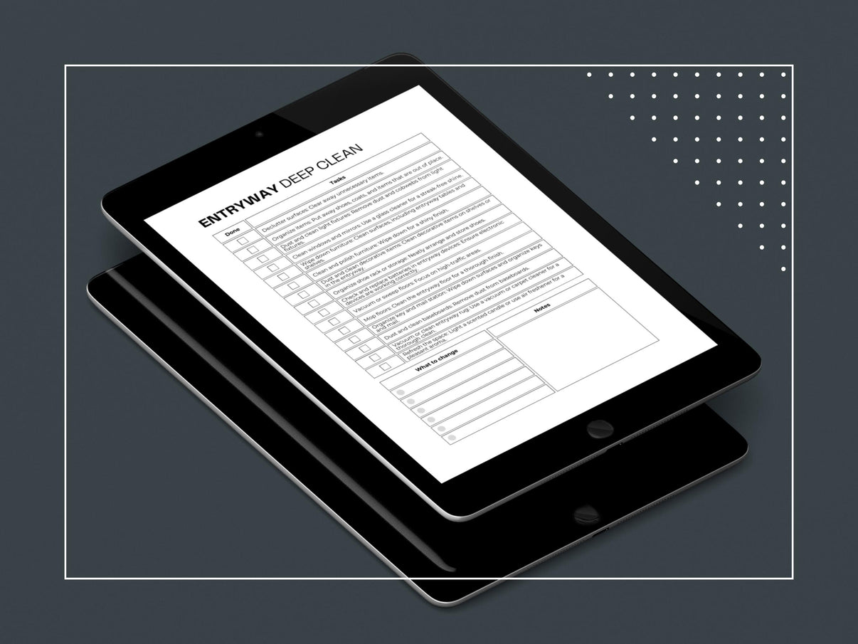 Deep Clean Checklists | Printable ADHD Cleaning Checklists – Nordic Planning Hub