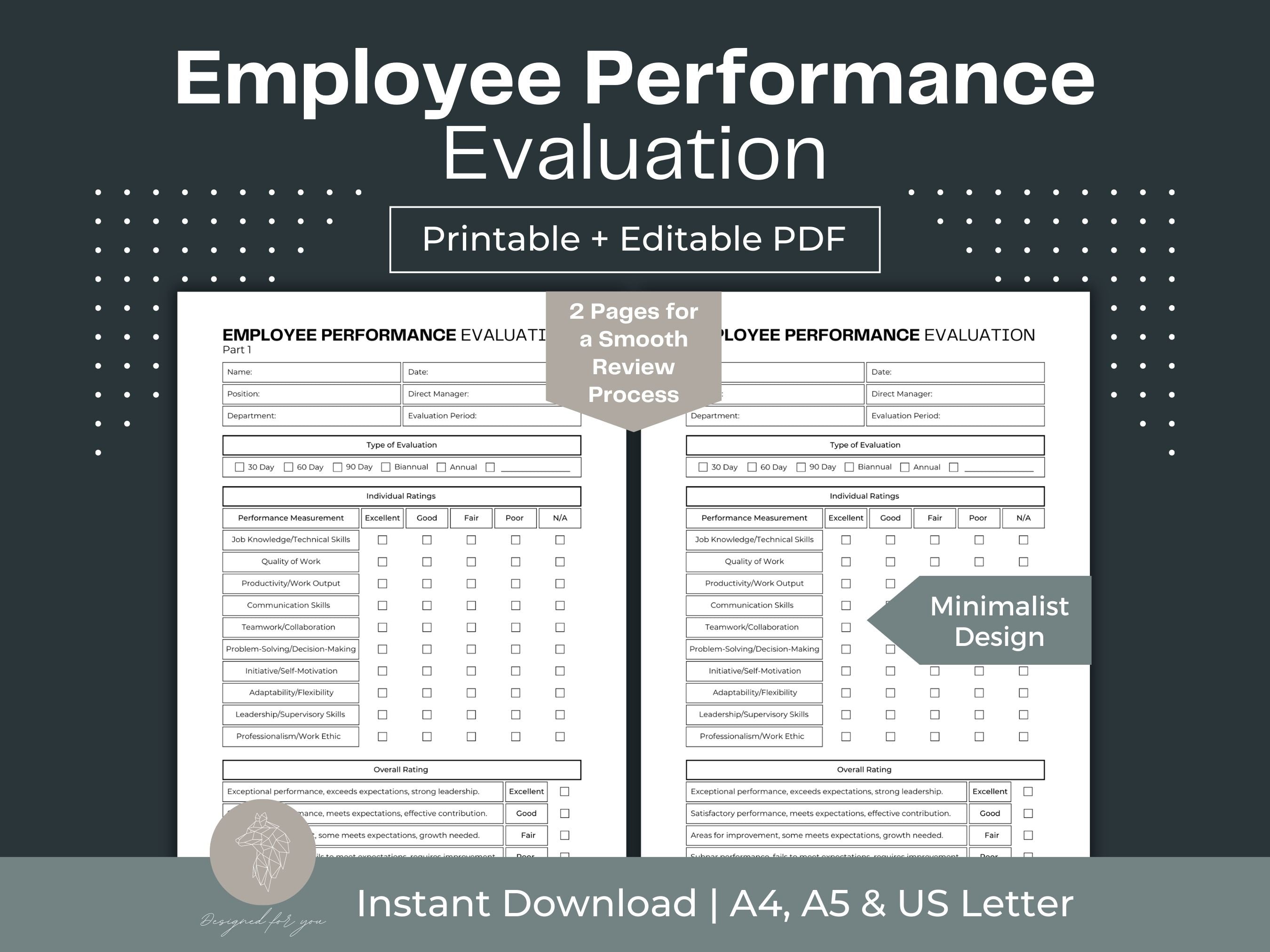 Employee Performance Evaluation | Human Resource Template – Nordic ...