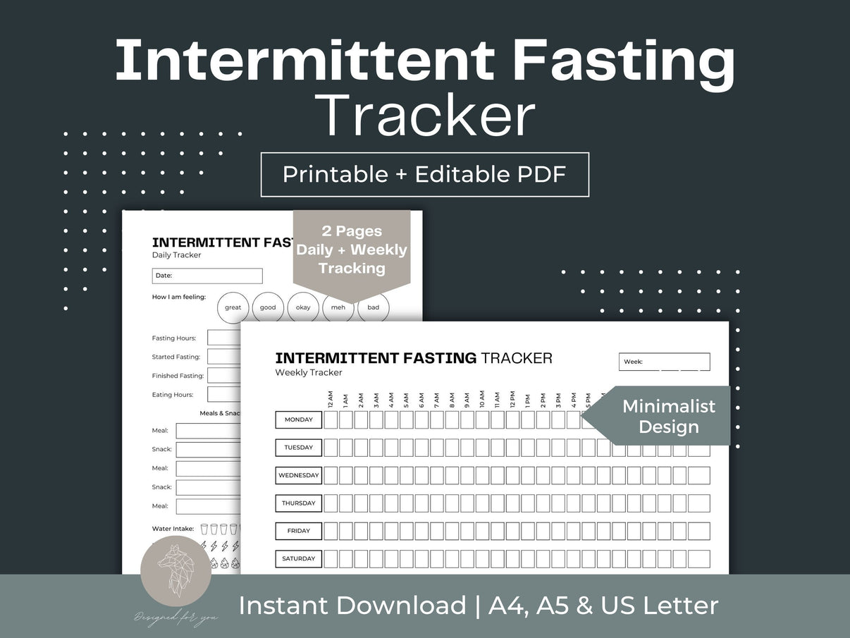 Intermittent Fasting Tracker | Weight Loss Tracker | Health Planner ...