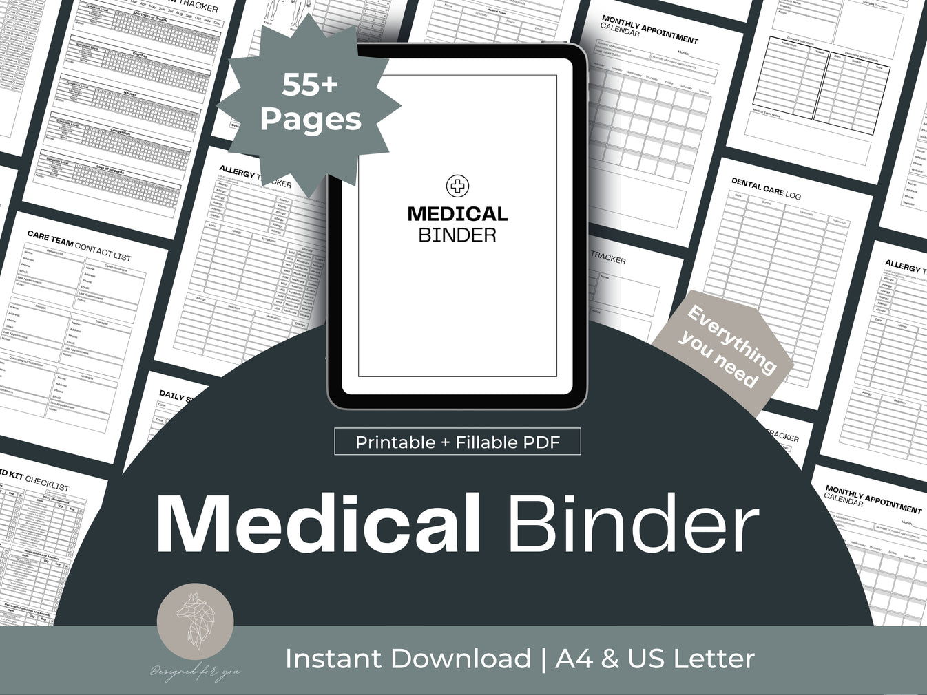 Medical Binder Chronic Illness | Printable Medical Binder – Nordic ...