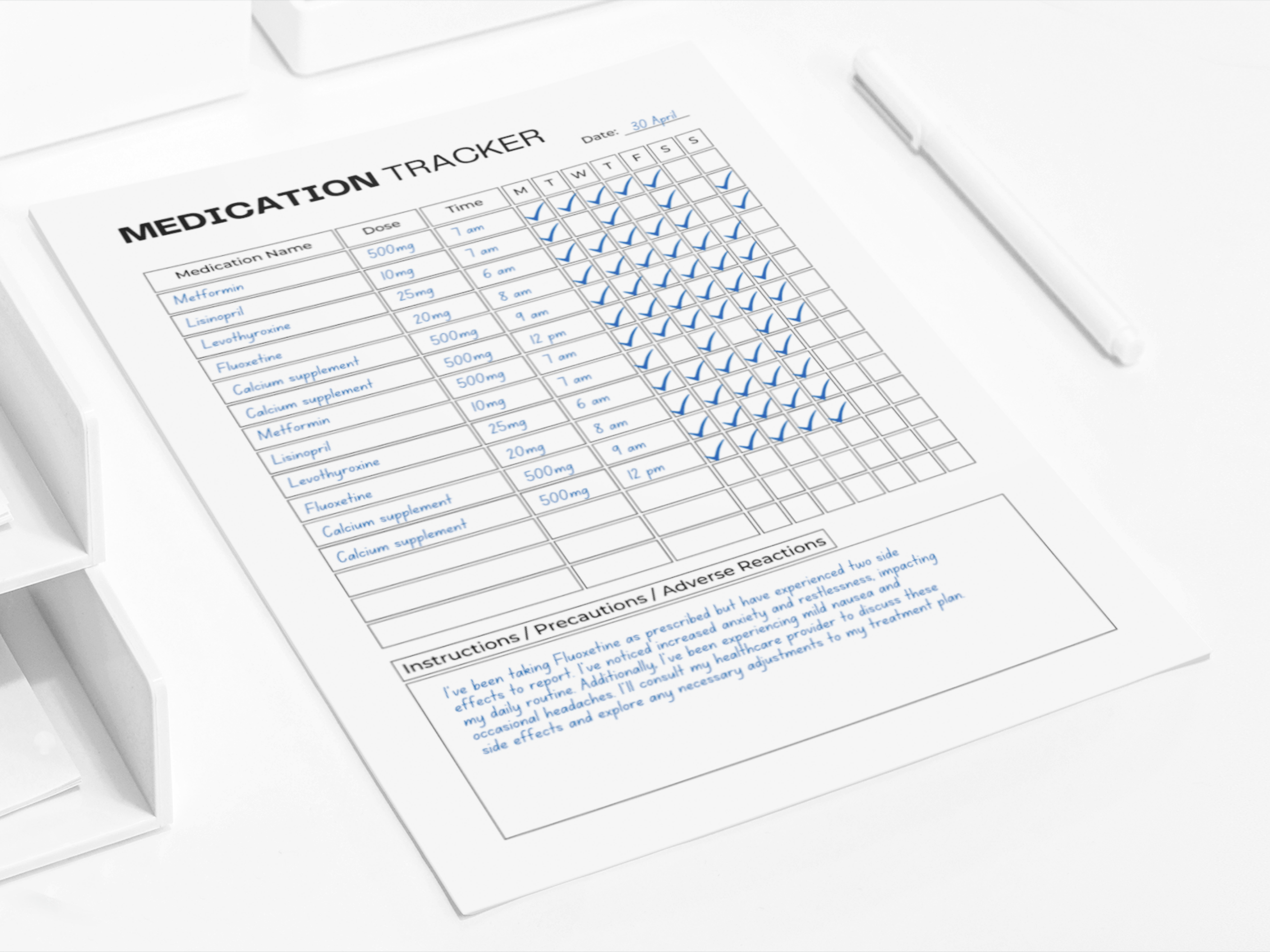 Medication Tracker | Chronic Illness Tracker | Health Planner – Nordic ...