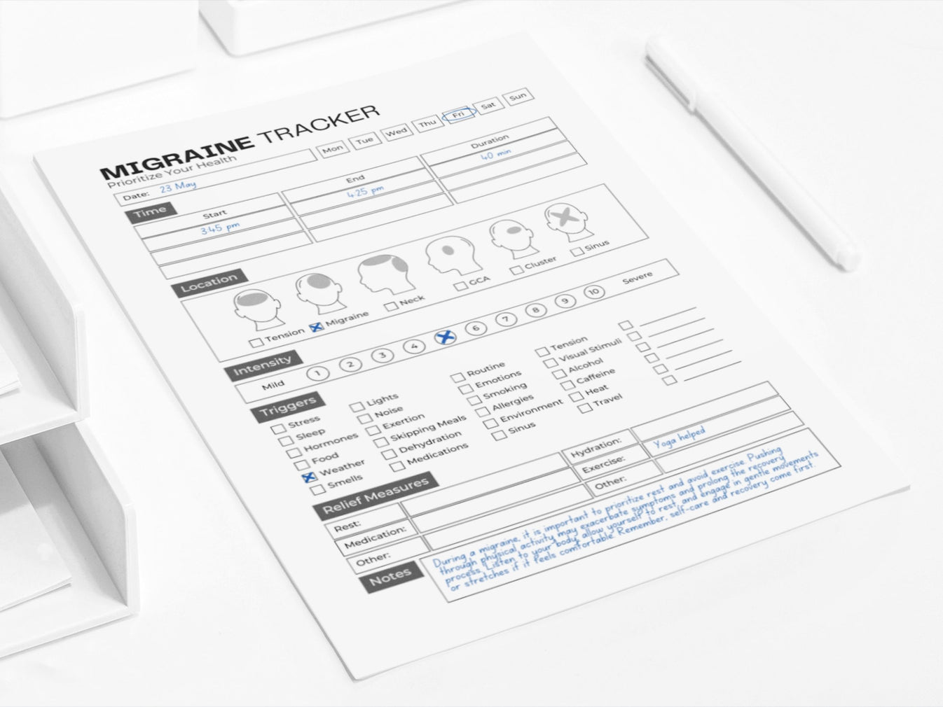 Migraine Tracker | Headache Tracker | Health Planner – Nordic Planning Hub