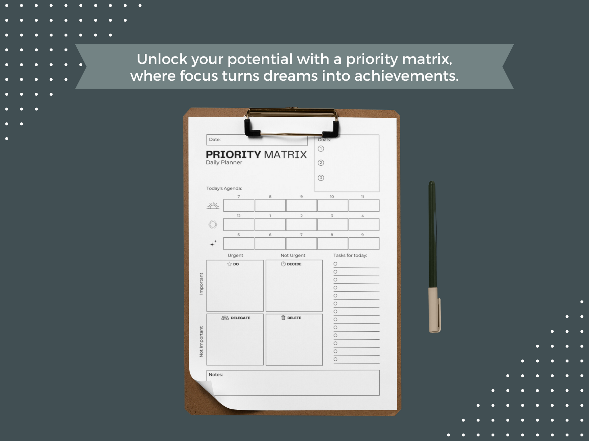 Priority Matrix | Eisenhower Matrix | Productivity Planner – Nordic ...
