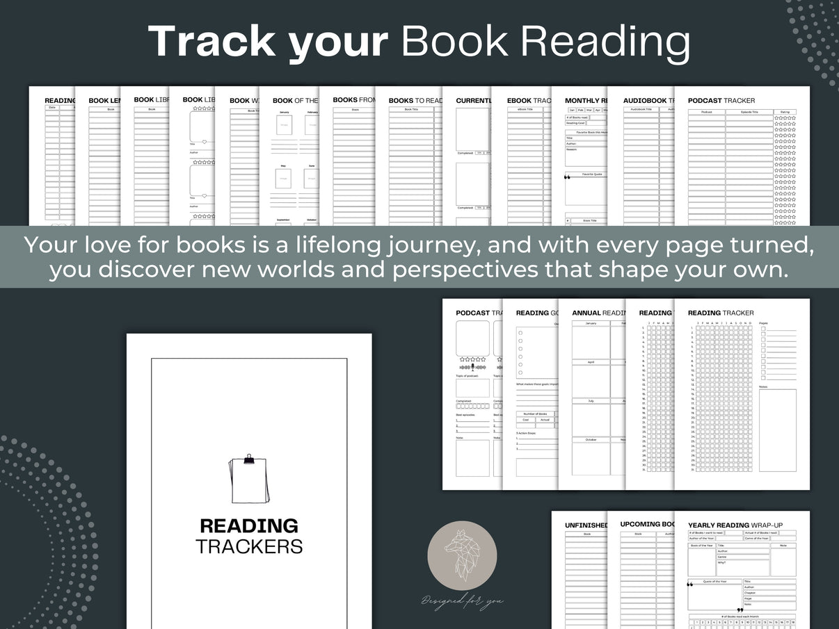 Reading Journal Bundle | Reading Tracker | Book Reading Planner ...