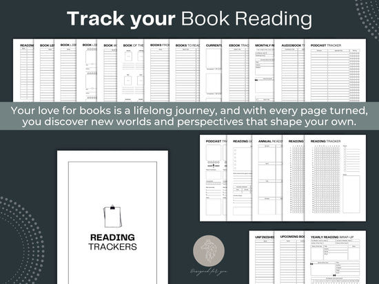 Reading Journal Bundle | Reading Tracker | Book Reading Planner ...