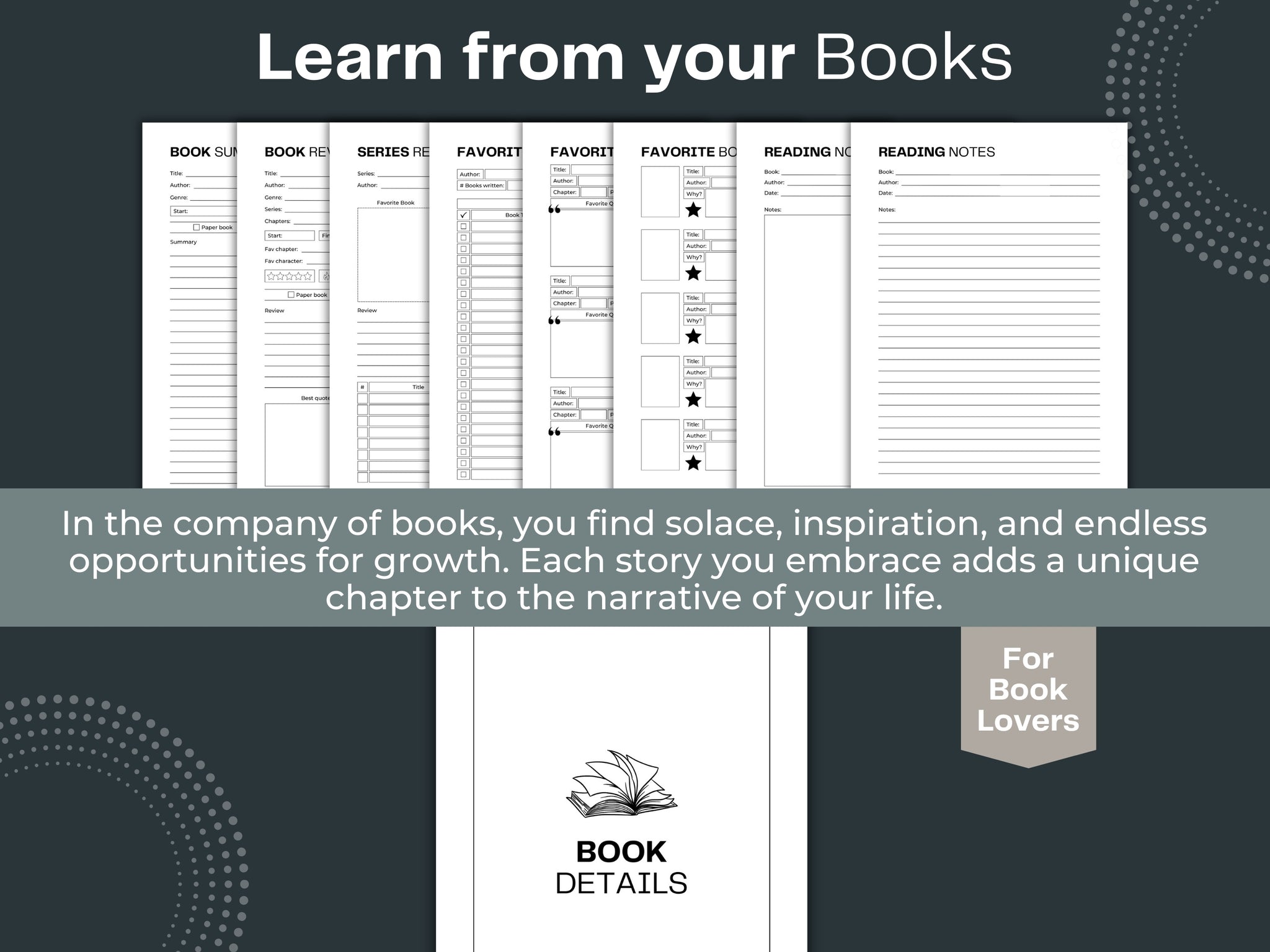 Reading Journal Bundle | Reading Tracker | Book Reading Planner ...