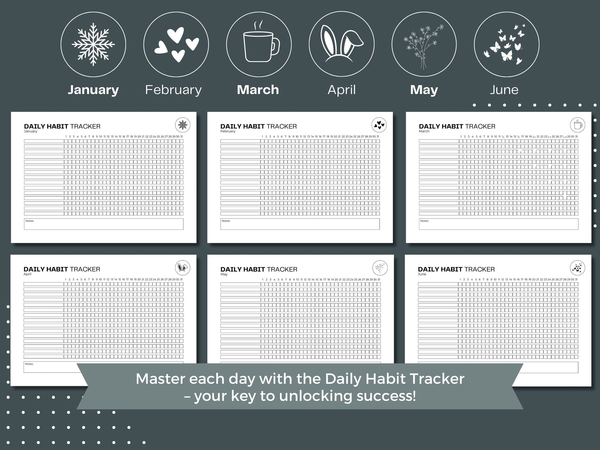 Starter Productivity Bundle | Productivity Planner | Habit Tracker – Nordic Planning Hub
