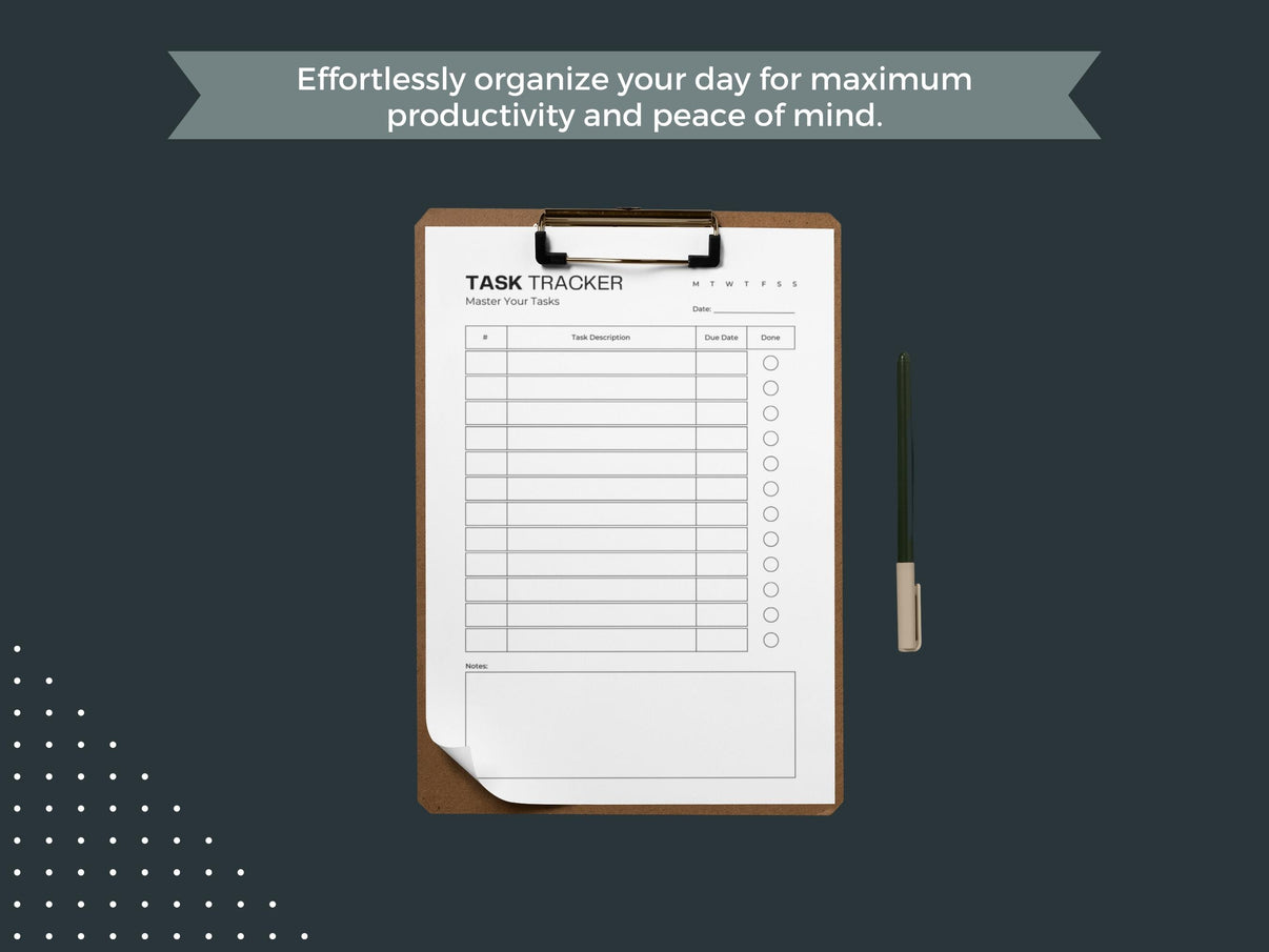 Task Tracker | Daily To Do List | Productivity Planner – Nordic ...