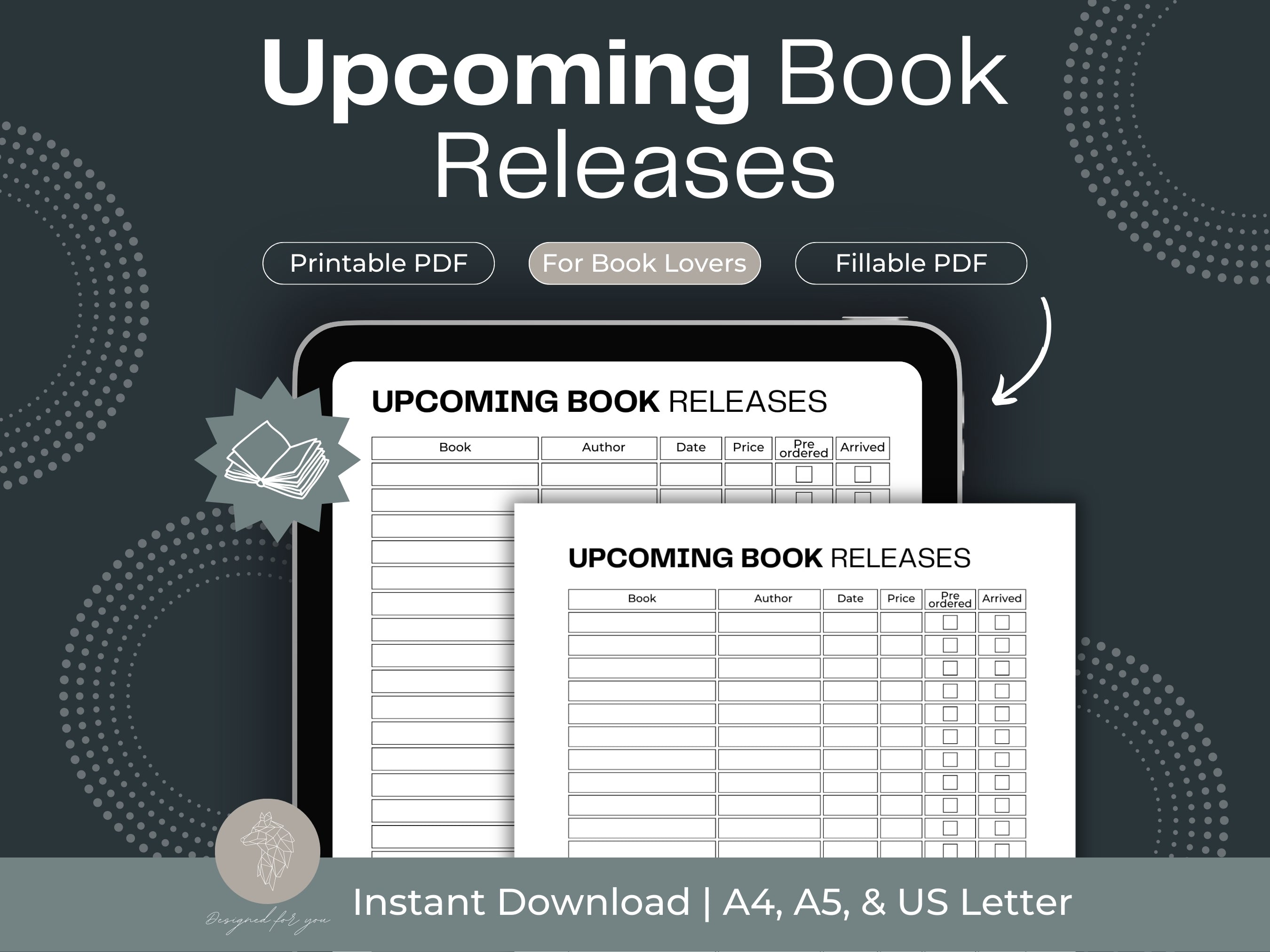 Upcoming Book Releases | Book Reading Planner Printable – Nordic ...